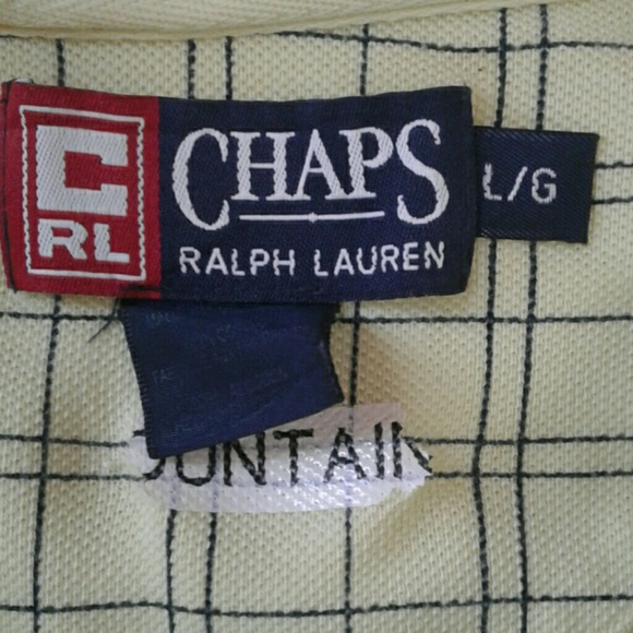 Chaps | Shirts | Ralph Lauren Chaps Yellow Black Plaid Golf Shirt ...